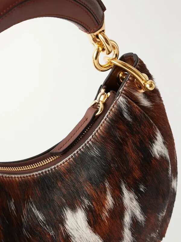 Chloé Calf Hair And Leather Shoulder Bag - Animal Print