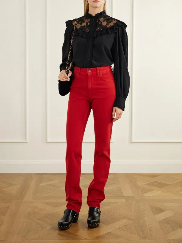 Chloé Embellished Leather Clogs