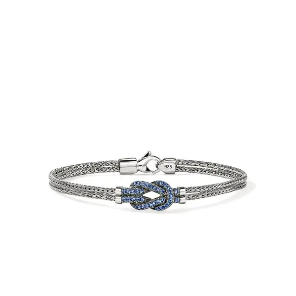 JOHNHARDY Love Knot Bracelet Blue Sapphires, 3.6mm