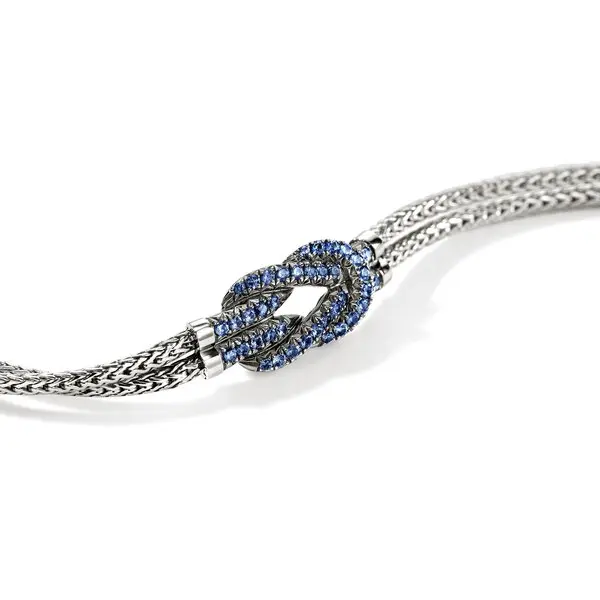 JOHNHARDY Love Knot Bracelet Blue Sapphires, 3.6mm