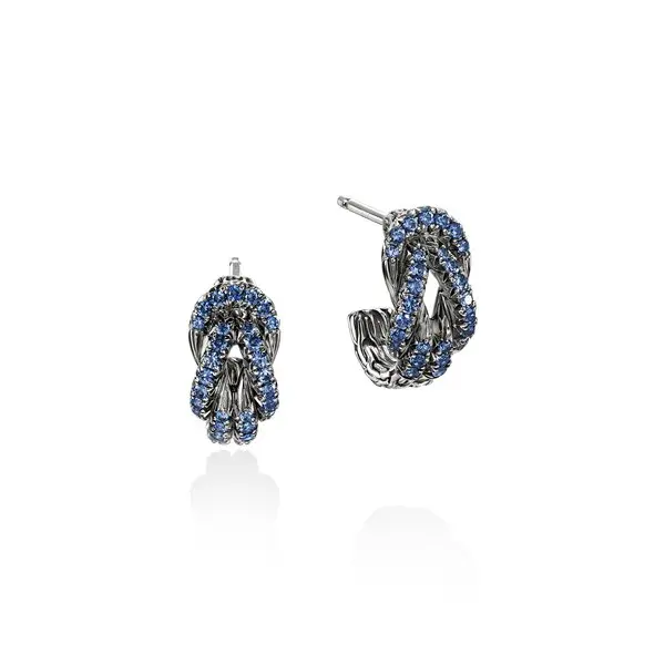 JOHNHARDY John Hardy Love Knot Earrings Blue Sapphires