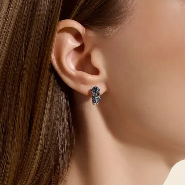 JOHNHARDY John Hardy Love Knot Earrings Blue Sapphires