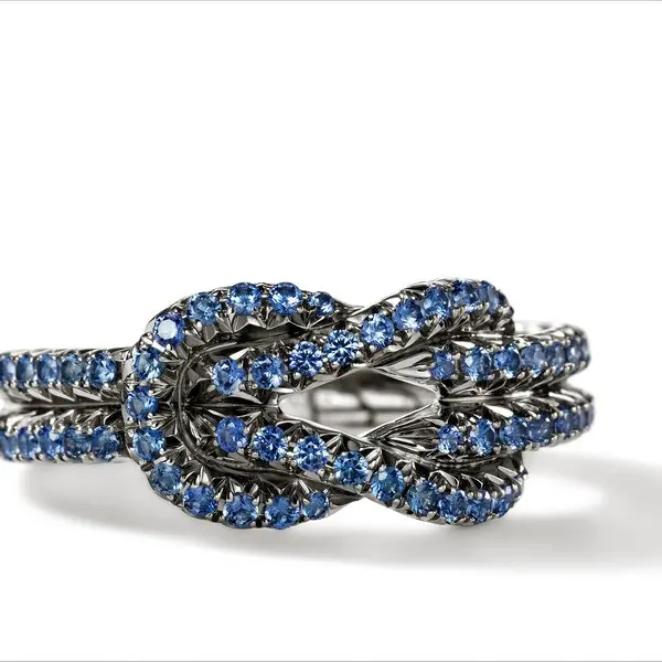 JOHNHARDY John Hardy Love Knot Ring Blue Sapphires