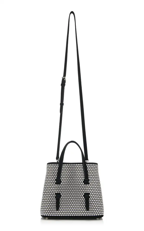 Alaïa Mina 20 Studded Suede Bag - Black