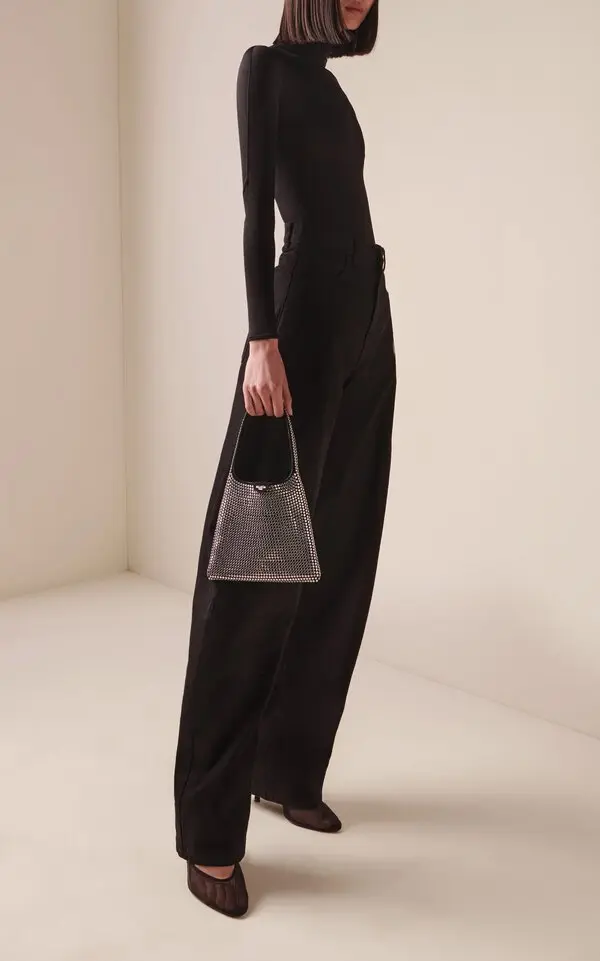 Alaïa Small Studded Suede Hobo Bag