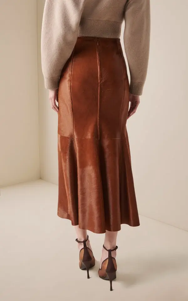 Alaïa Pony Hair Midi Pencil Skirt