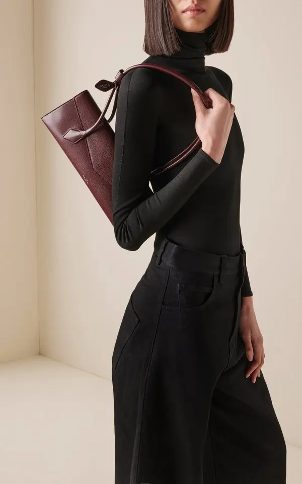 Alaïa Le Teckel Medium Leather Flap Bag - Red