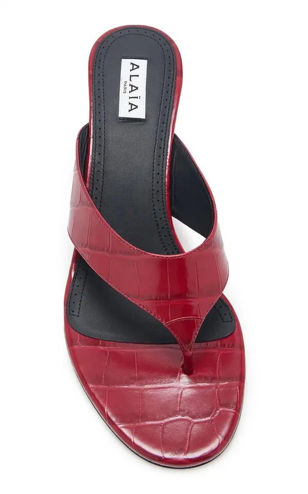 Alaïa Infra Croc-effect Stiletto Sandals