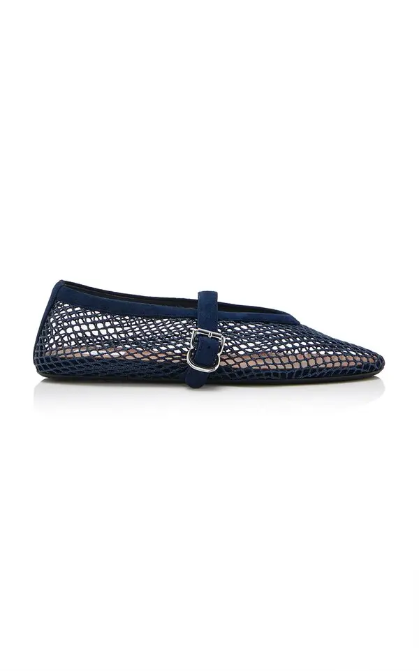 Alaïa Fishnet Ballet Flats - Blue