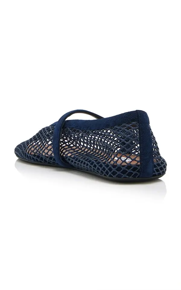 Alaïa Fishnet Ballet Flats - Blue