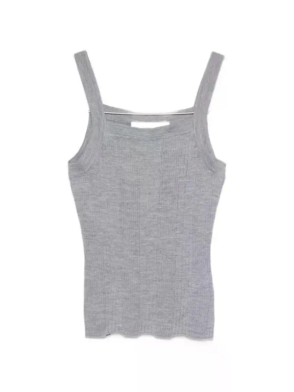 EMERSON RENALDI Ribbed-knit Square-neck Vest