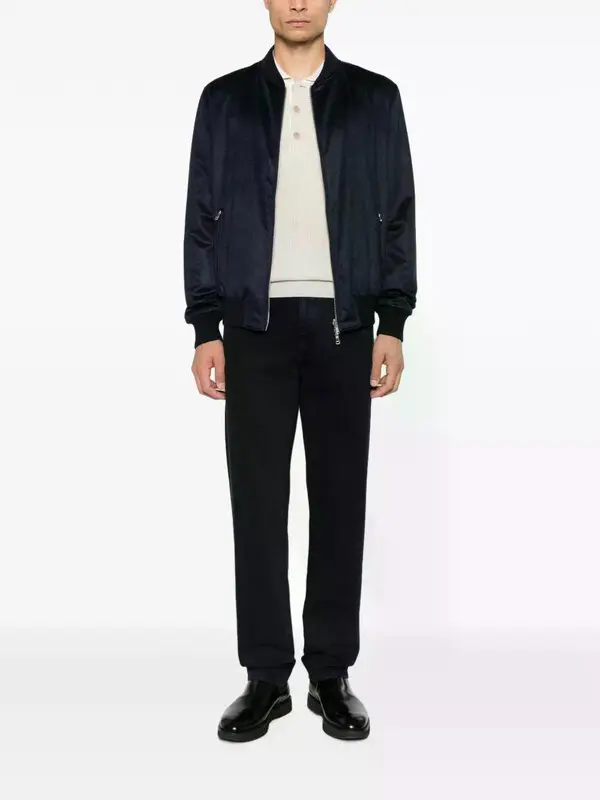 BARBA NAPOLI Zip-up Bomber Jacket