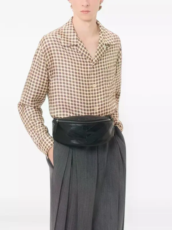 Valentino Garavani Jean Waist Bag In Patchwork Nappa Leather - Black
