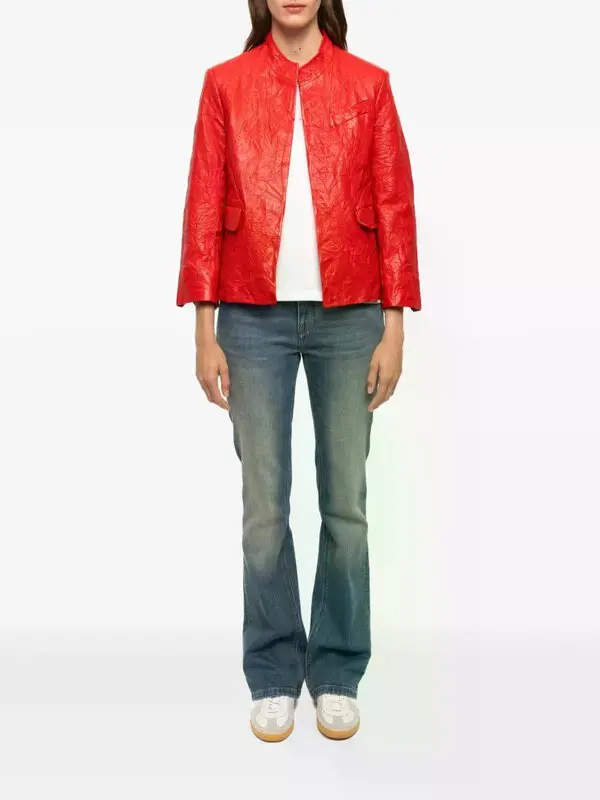Zadig&Voltaire Veryn Creased-leather Blazer