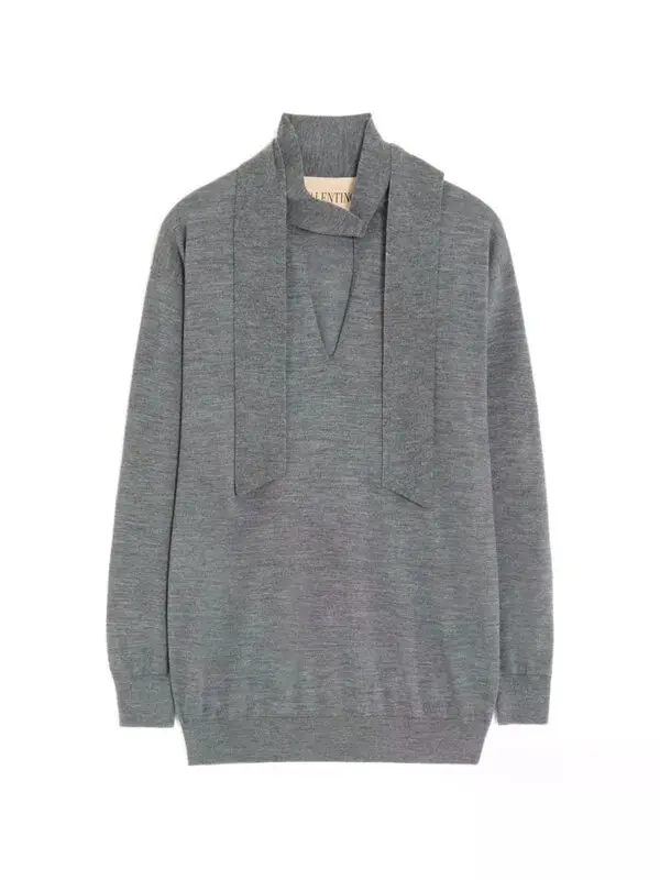 Valentino Garavani Vlogo Detail High Neck Sweater