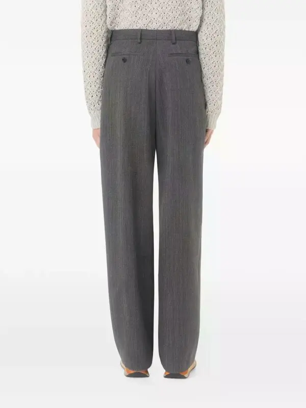 Valentino Garavani Pinstripe Wool Pants With Pleats