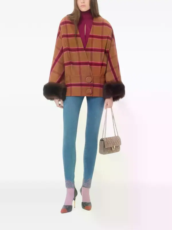 Valentino Garavani Denim Pants With Lace