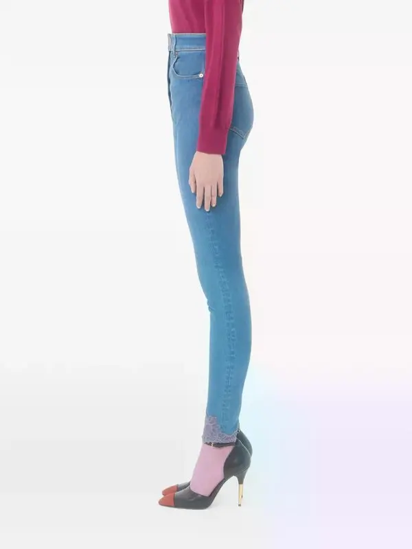 Valentino Garavani Denim Pants With Lace