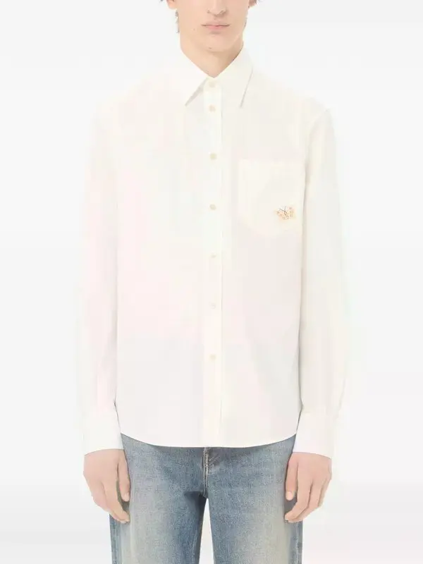 Valentino Garavani Butterfly-embroidered Poplin Shirt
