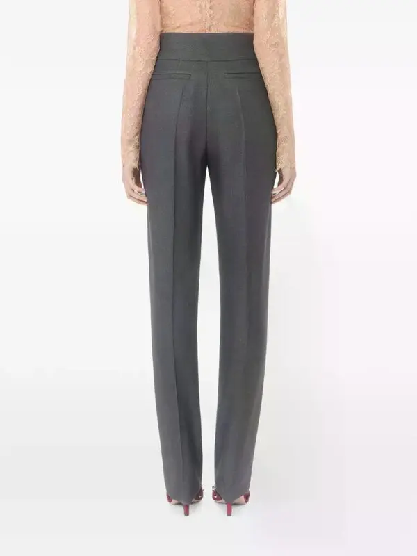 Valentino Garavani Textured Silk Wool Trousers