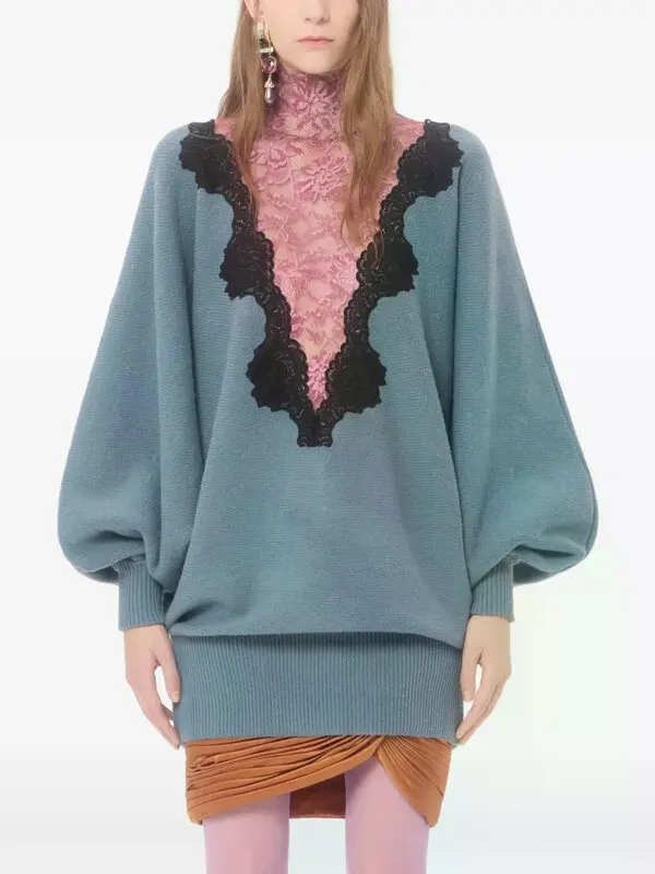 Valentino Garavani Wool Jumper With Lace