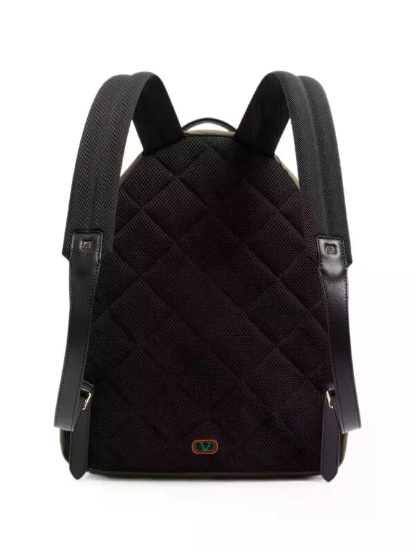 Valentino Garavani Rockstud Butterfly-embroidered Backpack - Green
