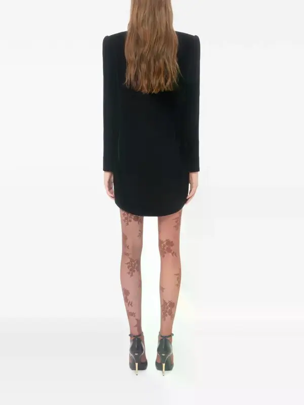 Valentino Garavani Velvet Lace Mini Dress - Black