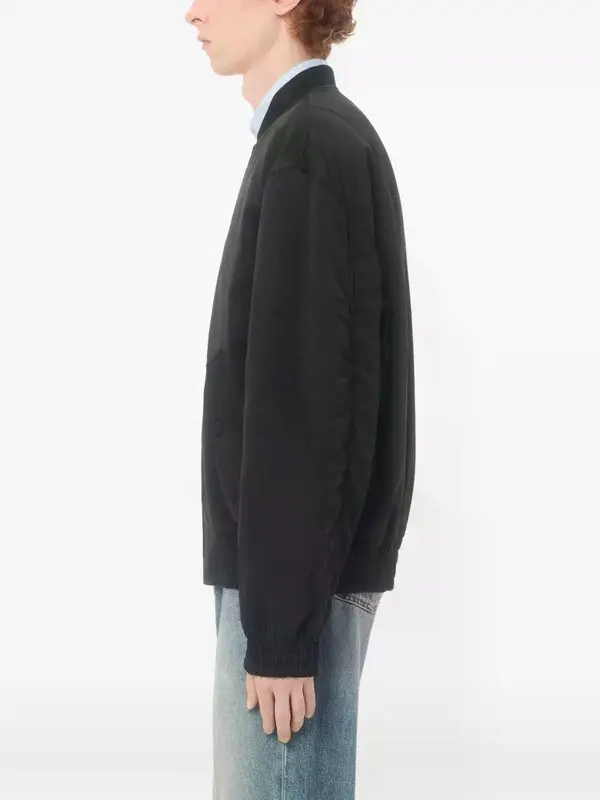 Valentino Garavani Viscose And Cotton Canetté Bomber Jacket - Black