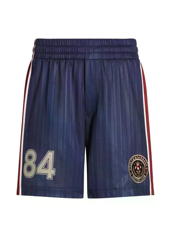 Dolce & Gabbana Striped Jersey Bermuda Shorts - Blue