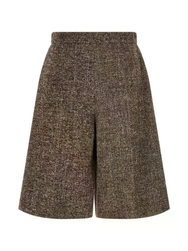 Agnona Melange Texture Bermuda Shorts - Brown