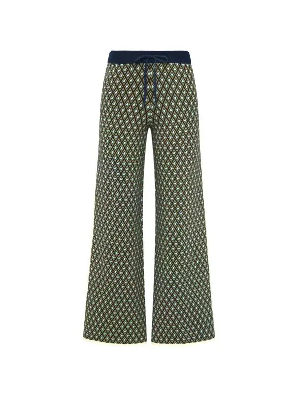 The Upside Viva Geometric-pattern Knit Trousers
