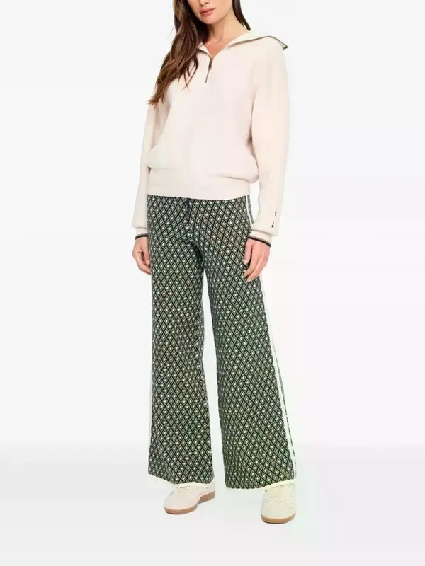The Upside Viva Geometric-pattern Knit Trousers