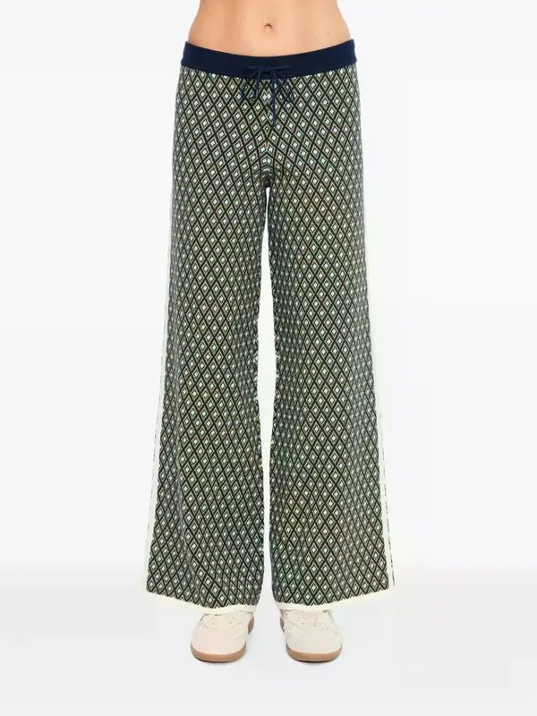 The Upside Viva Geometric-pattern Knit Trousers