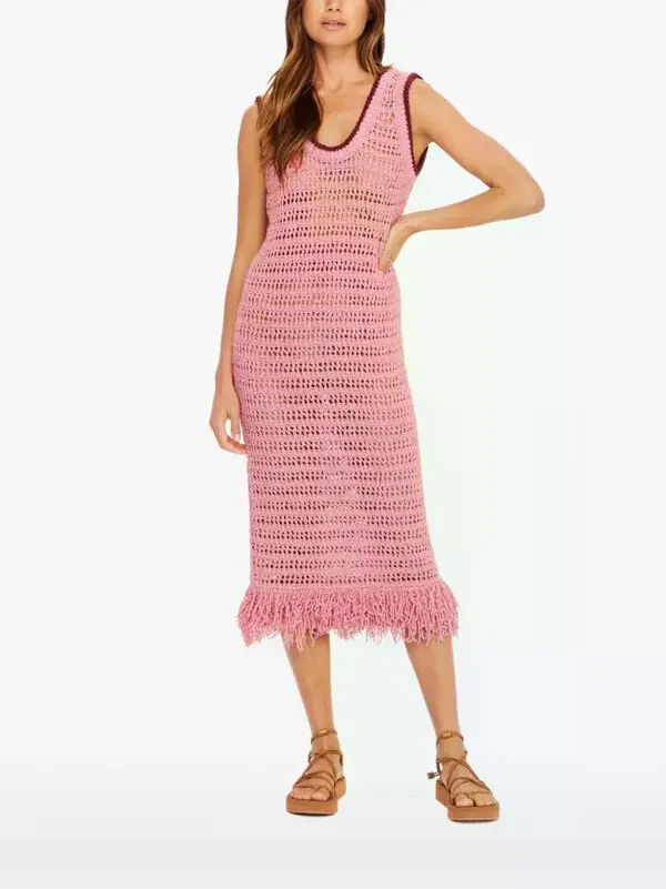 The Upside Bahia Helena Fringed Midi Dress