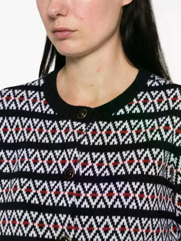 FRAME Fair Isle Pattern Cardigan