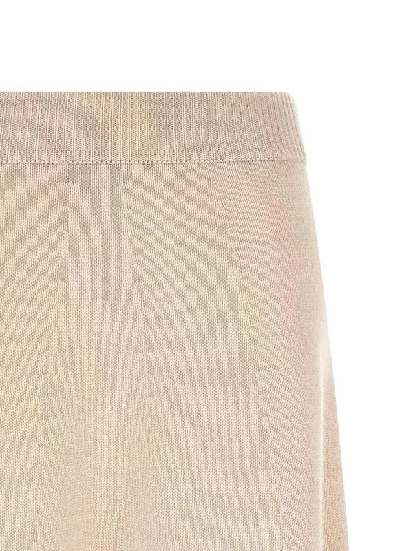 Agnona Knitted Flared Cashmere Midi Skirt