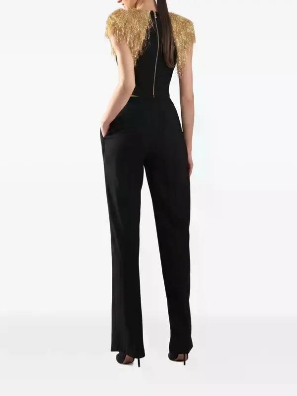 GEMY MAALOUF Embellished Padded-shoulder Top