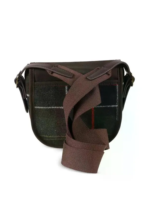 Barbour Tartan Buckle Shoulder Bag - Green