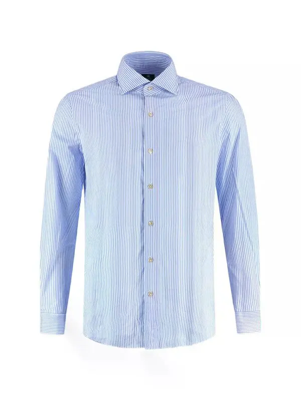 LUIGI BORRELLI Vertical-stripe Long-sleeve Shirt