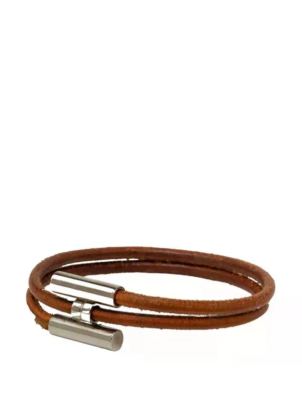 Hermès 2010-2026 Leather Tournis Tresse Bracelet Costume Bracelet - Brown