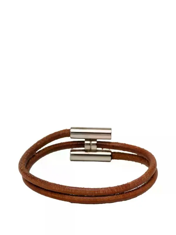 Hermès Leather Tournis Tresse Bracelet