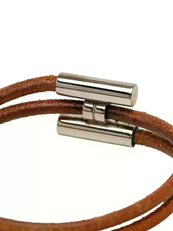 Hermès Leather Tournis Tresse Bracelet