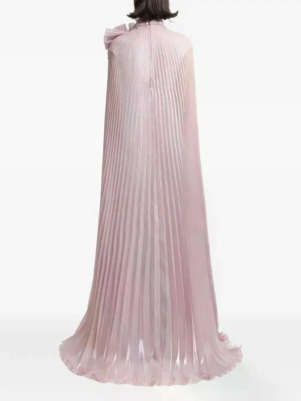 GEMY MAALOUF Pleated Floral-embellished Kaftan