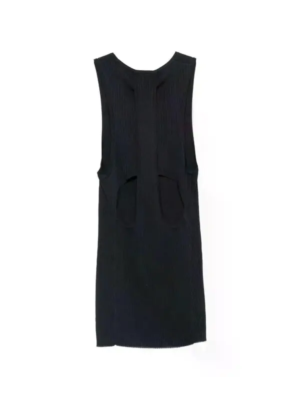 Tibi Cut-out Ribbed-knit Tank Top