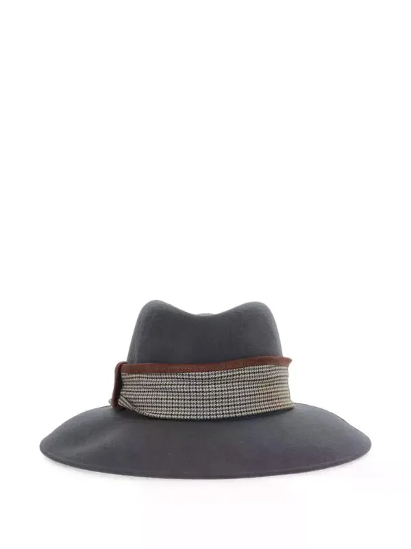 ALEXIA ALVAREZ DE TOLEDO Riviera Checked-trim Fedora Hat