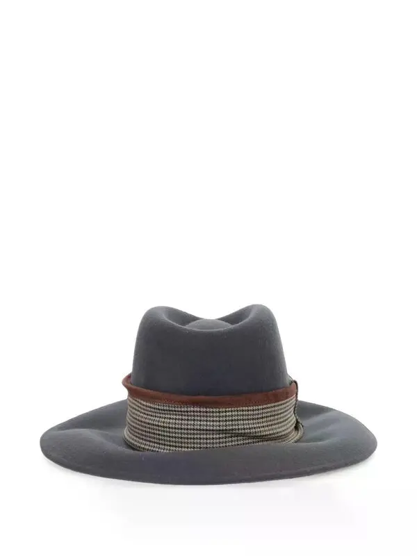 ALEXIA ALVAREZ DE TOLEDO Riviera Checked-trim Fedora Hat