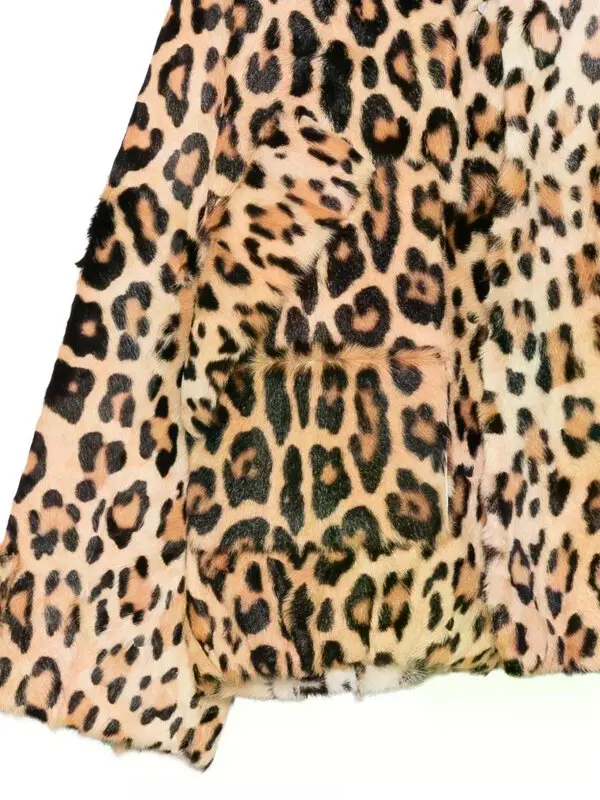 LISKA Leopard Print Fur Coat