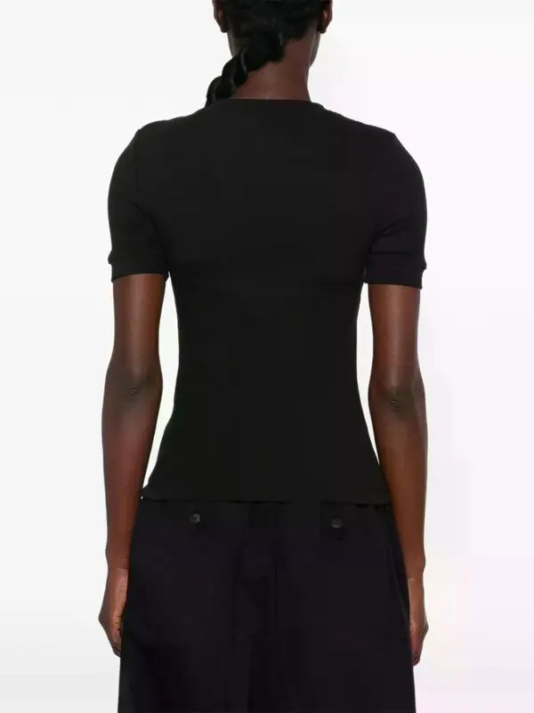 ENTIRE STUDIOS Ribbed Logo Patch T-shirt - Black