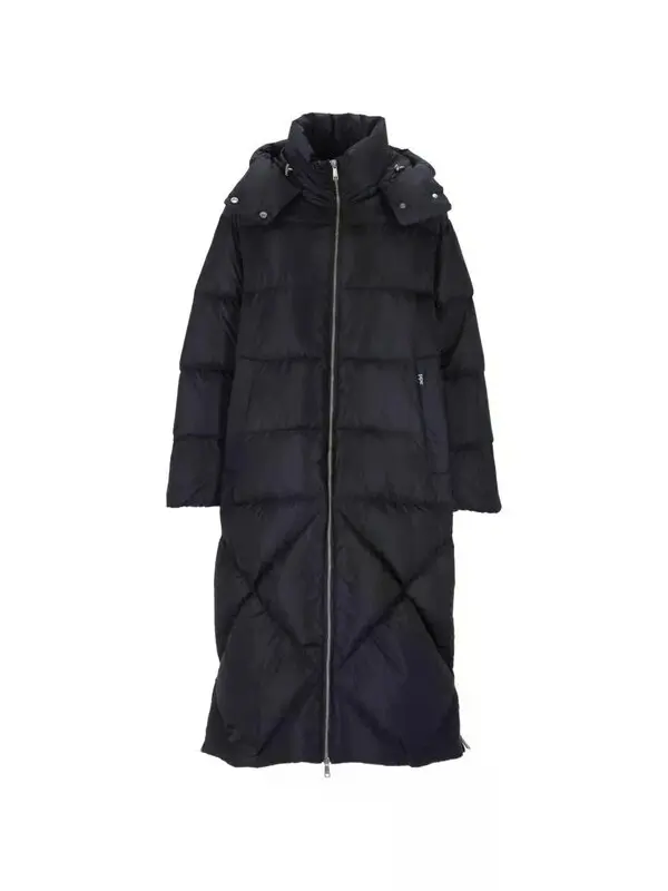 Add Quilted Hooded Coat - Blue