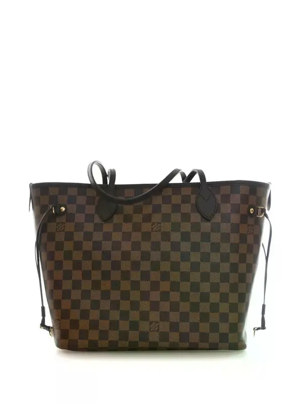 LOUIS VUITTON 2021-2026 Damier Ebene Braided Neverfull Mm Satchel